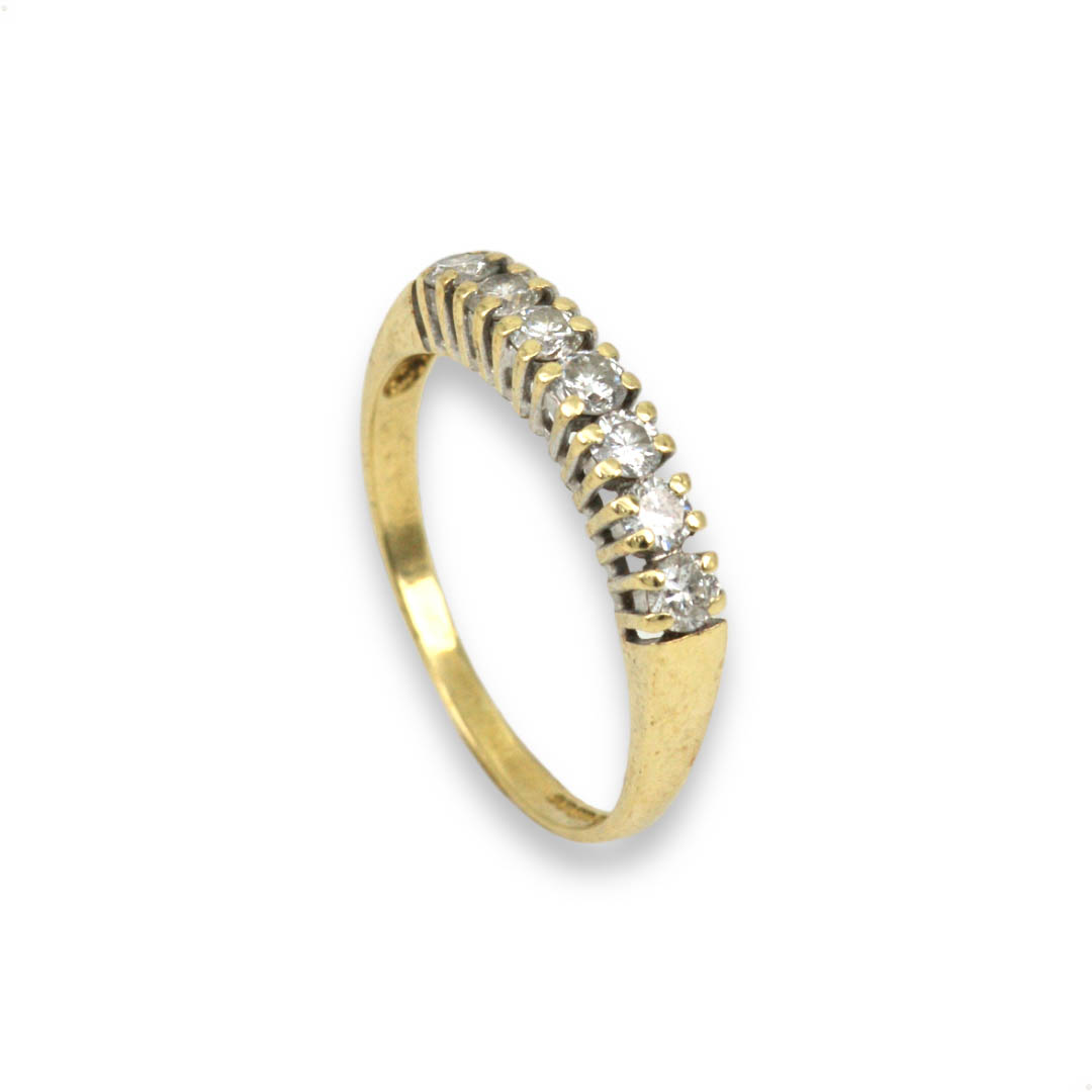 Anillo oro 18k con 7 diamantes - Revaloro